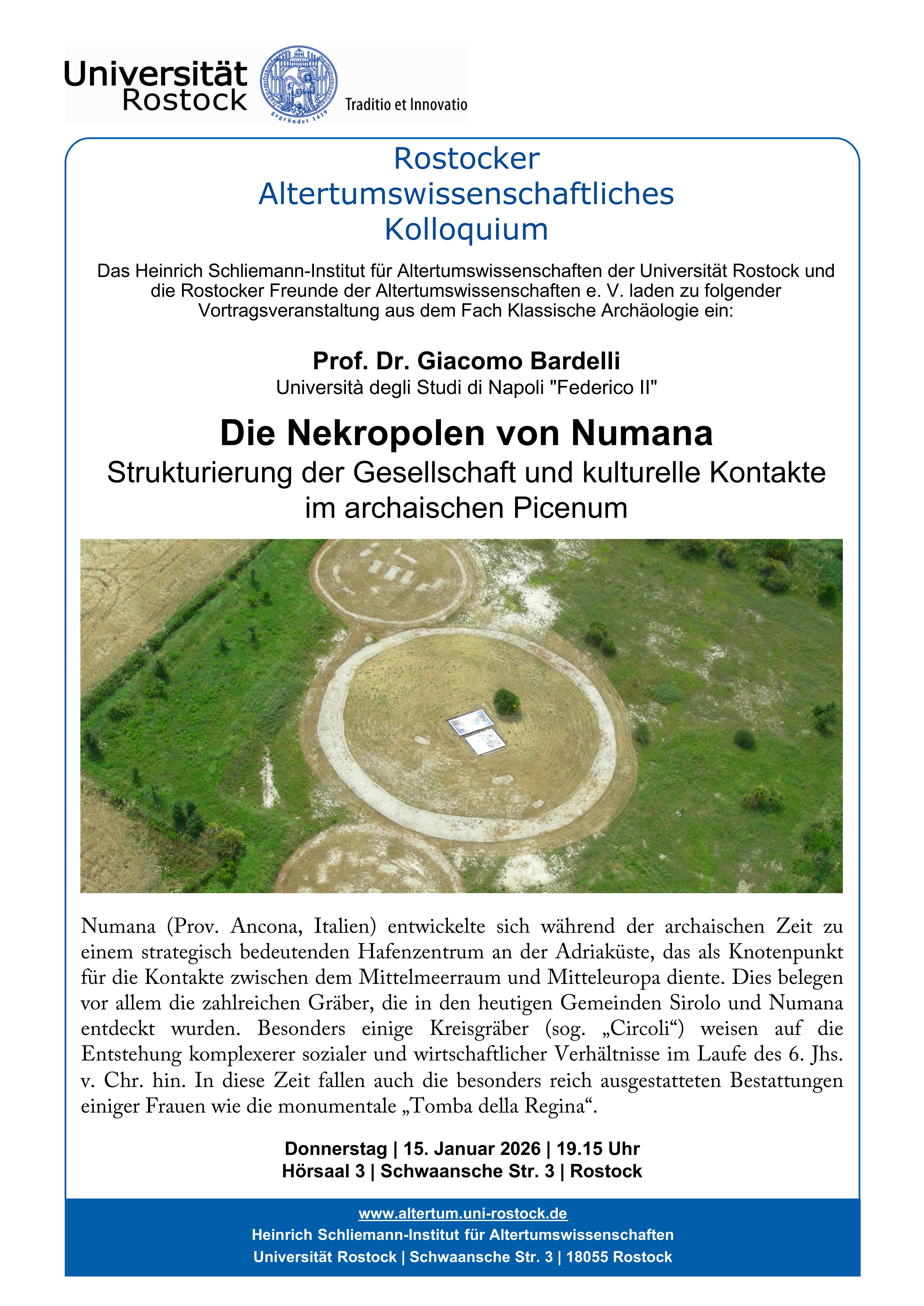 Vortrag von Giacomo Bardelli (Neapel): Strukturierung der Gesellschaft ...